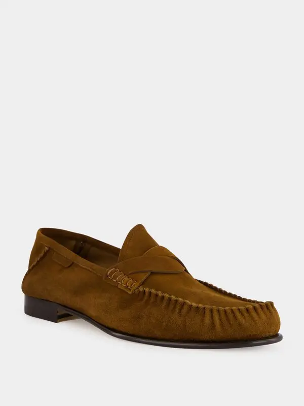 TOM FORD Leather Loafers - Burgundy