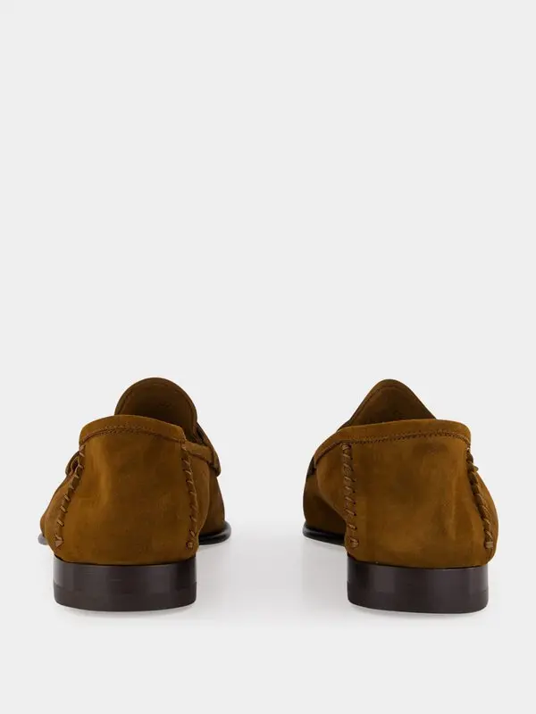 TOM FORD Leather Loafers - Burgundy