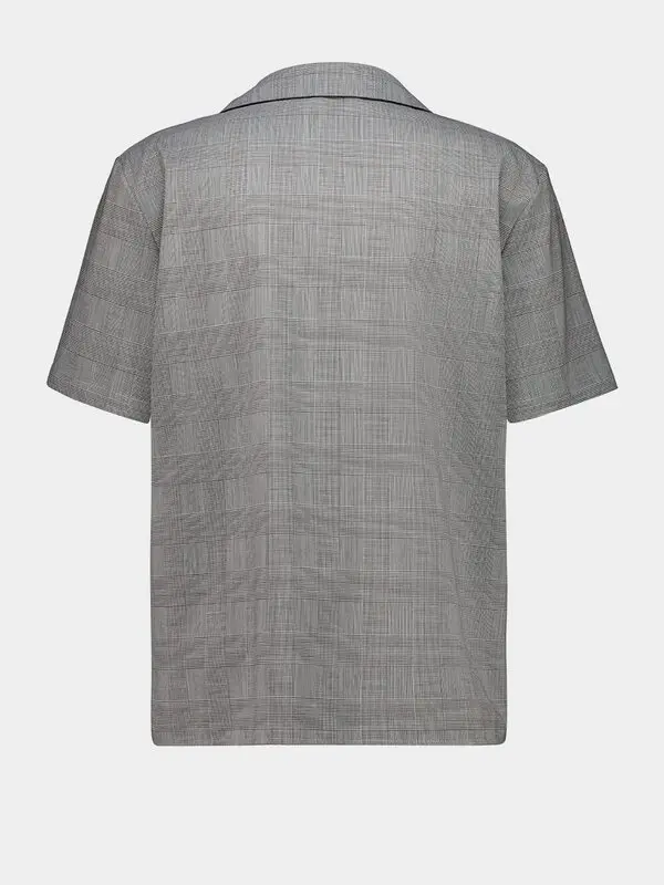 Balmain Black Short-sleeved Prince Of Wales Pyjama Shirt