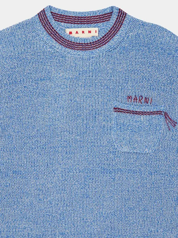 Marni Celeste Mouliné Cotton Sweater