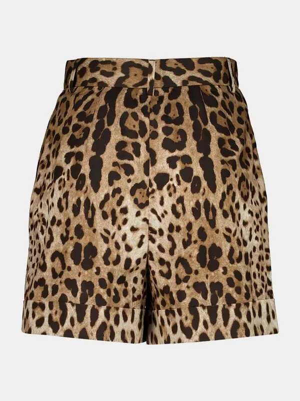 Dolce & Gabbana Leopard-print Cotton Poplin Shorts
