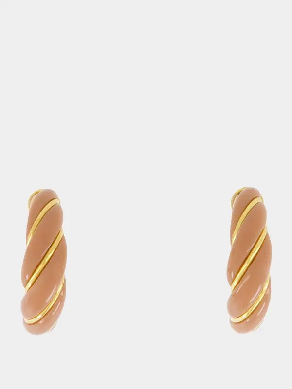 AURÉLIE BIDERMANN Capuccino Diana Earrings - Beige