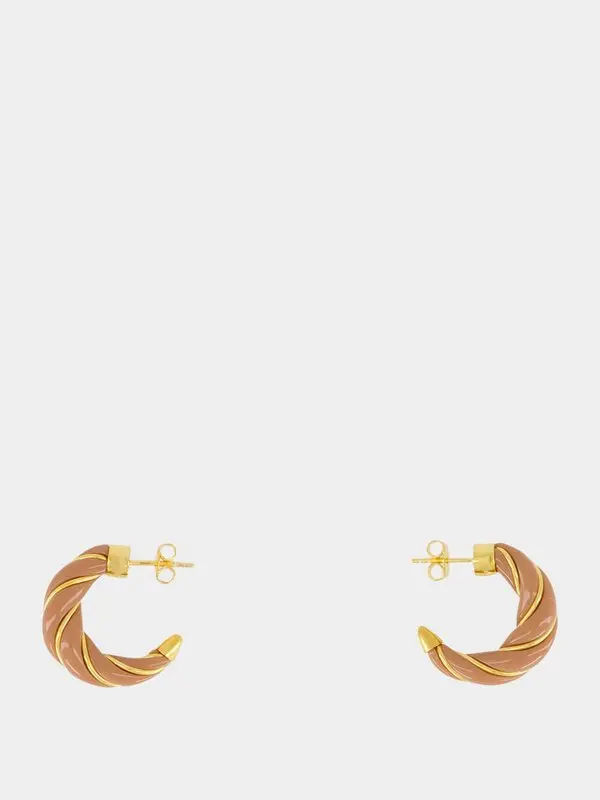 AURÉLIE BIDERMANN Capuccino Diana Earrings - Beige