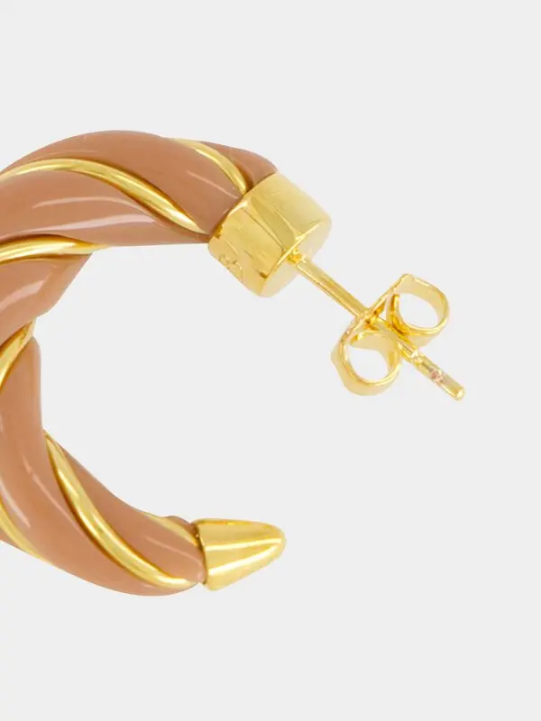 AURÉLIE BIDERMANN Capuccino Diana Earrings - Beige