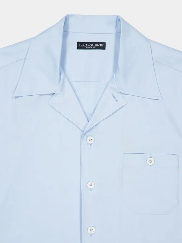 Dolce & Gabbana Light Short-sleeve Cotton Shirt - Blue