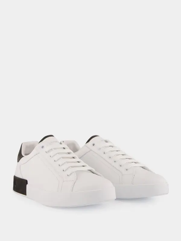 Dolce & Gabbana Portofino Calfskin Sneakers - Black