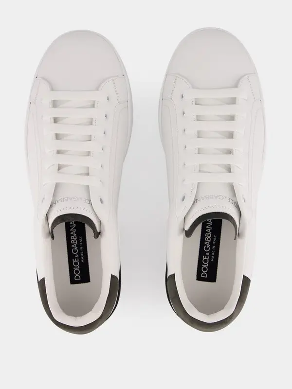 Dolce & Gabbana Portofino Calfskin Sneakers - Black