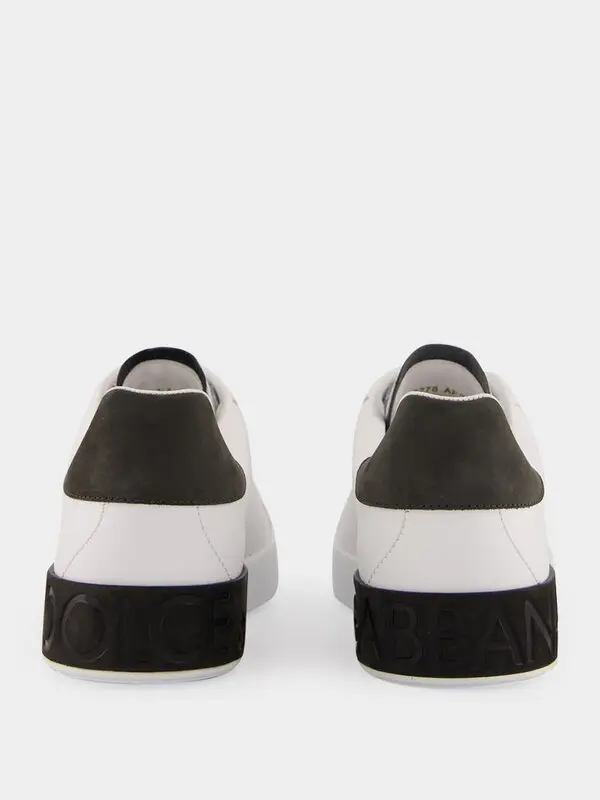 Dolce & Gabbana Portofino Calfskin Sneakers - Black