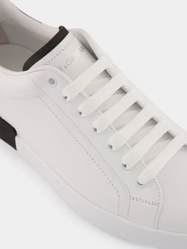 Dolce & Gabbana Portofino Calfskin Sneakers - Black