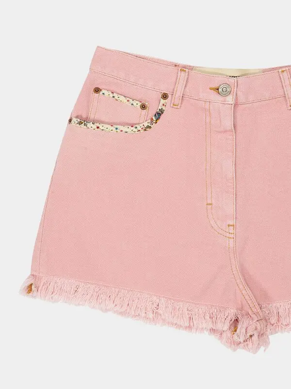 Valentino Garavani Casual Fit Denim Shorts - Pink