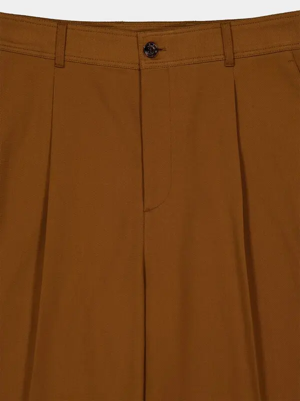 Valentino Garavani Cotton Gabardine Chino Pants - Brown