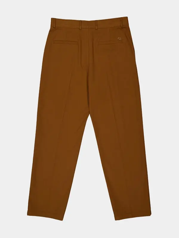 Valentino Garavani Cotton Gabardine Chino Pants - Brown