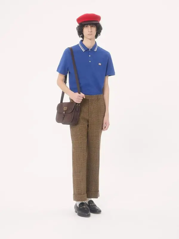 Valentino Garavani Cotton Piqué Polo With Vlogo Patch