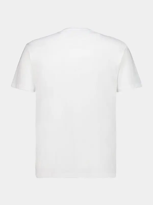 Valentino Garavani Ivory Cotton Jersey Short-sleeve T-shirt With Vlogo Patch - White