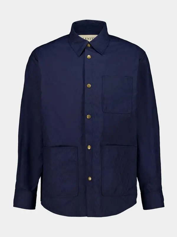 Valentino Garavani Cotton Blend Gulf Jacket - Blue
