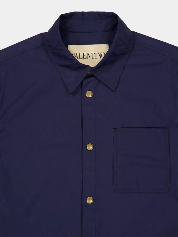 Valentino Garavani Cotton Blend Gulf Jacket - Blue