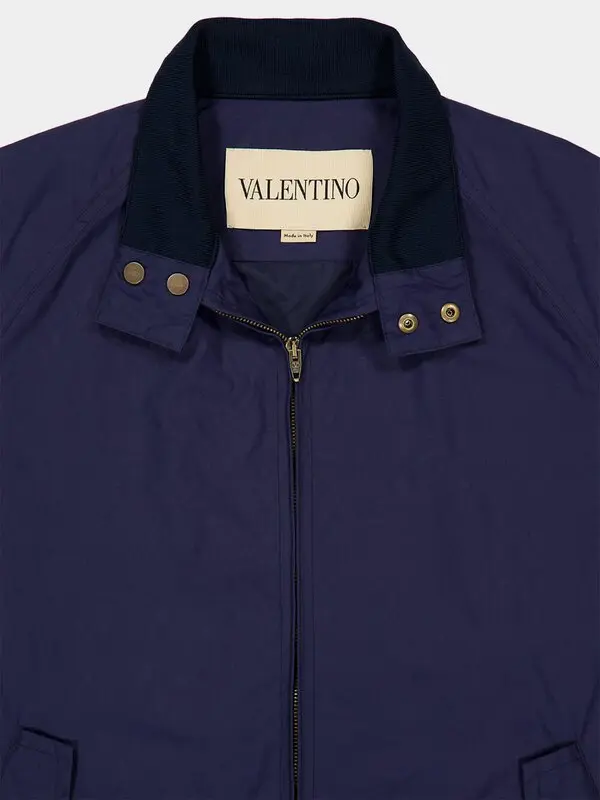 Valentino Garavani Gulf Cotton Bomber Jacket - Blue