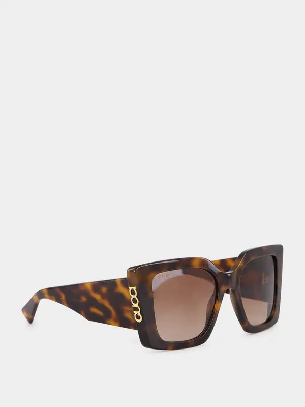 Gucci Tortoiseshell Cat-eye Sunglasses
