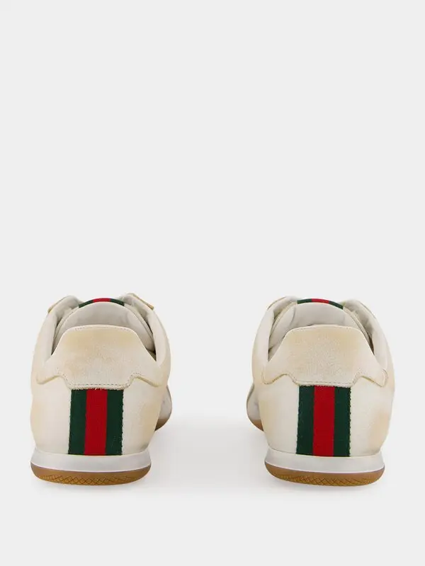 Gucci Washed Leather Gg Shift Sneakers