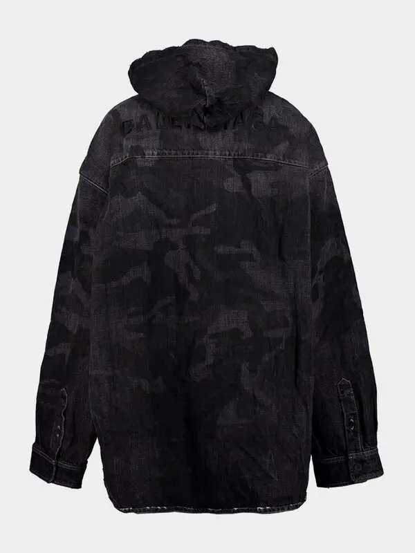 Balenciaga Cotton Shirt Parka - Black