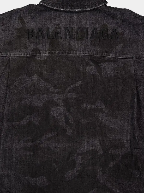 Balenciaga Cotton Shirt Parka - Black