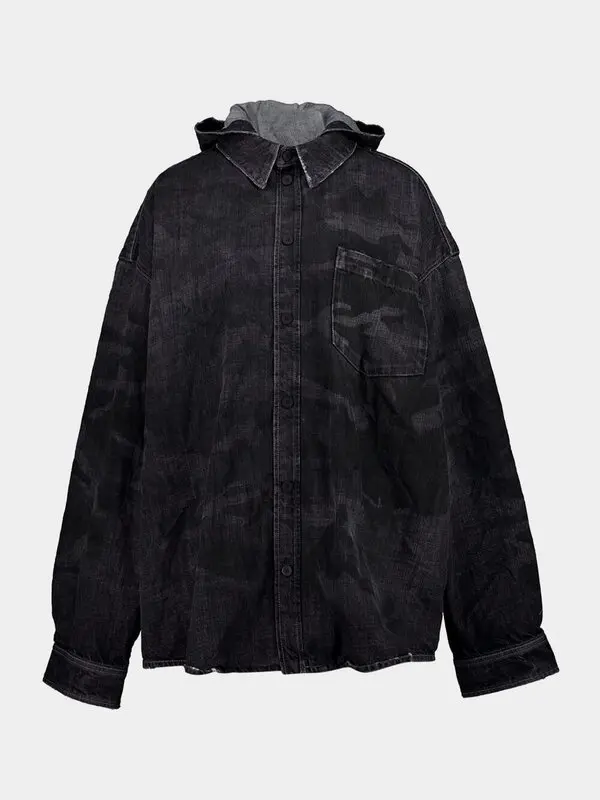 Balenciaga Cotton Shirt Parka - Black