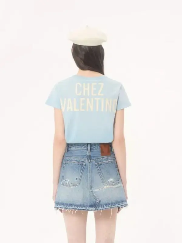 Valentino Garavani Cotton Jersey T-shirt - Blue