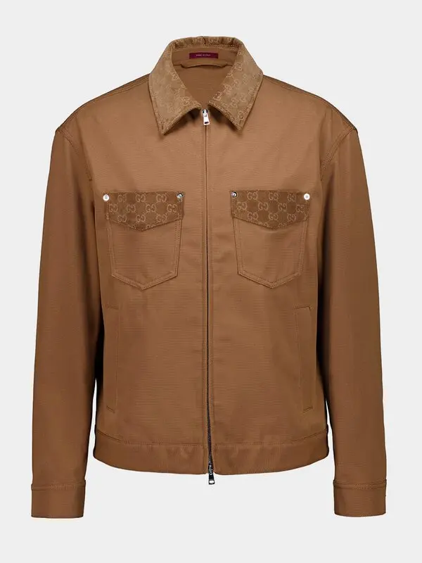 Gucci Cotton Jacket With Gg Monogram