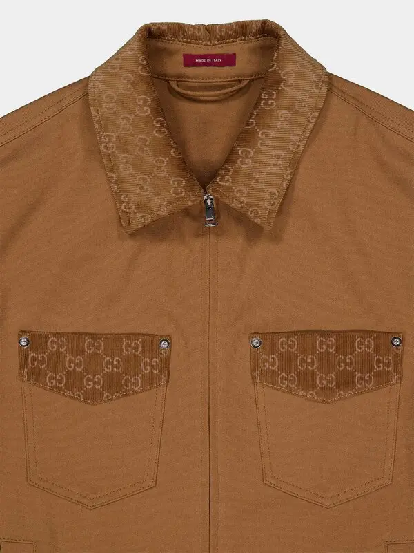 Gucci Cotton Jacket With Gg Monogram