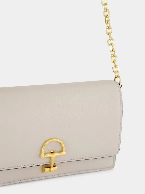Gucci Sphinx Calfskin Wallet With Removable Chain - Beige