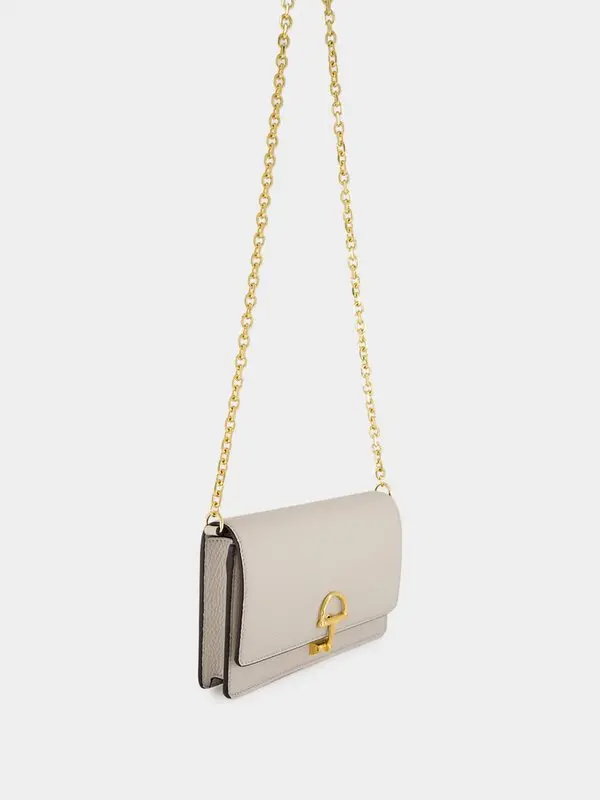 Gucci Sphinx Calfskin Wallet With Removable Chain - Beige
