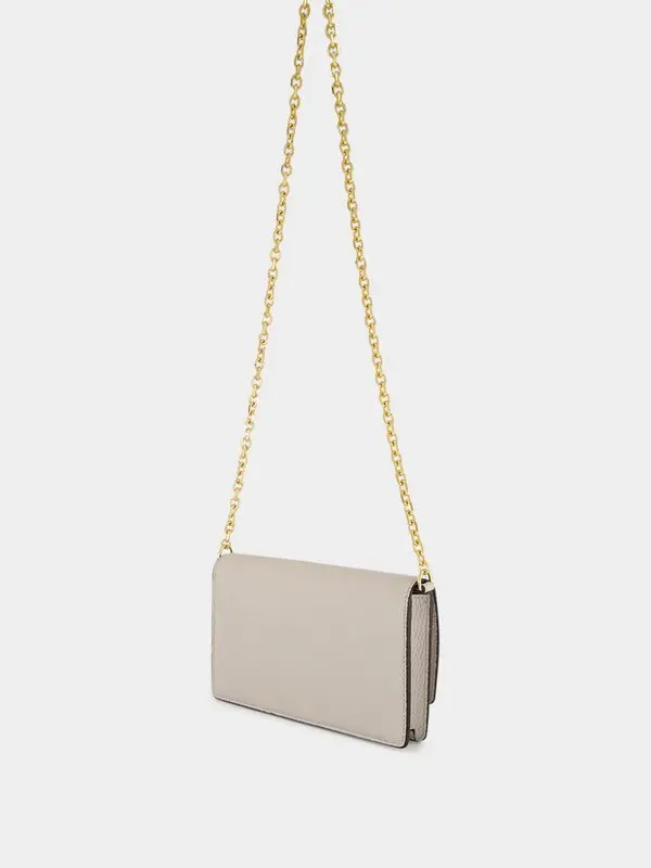 Gucci Sphinx Calfskin Wallet With Removable Chain - Beige