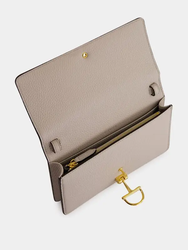 Gucci Sphinx Calfskin Wallet With Removable Chain - Beige