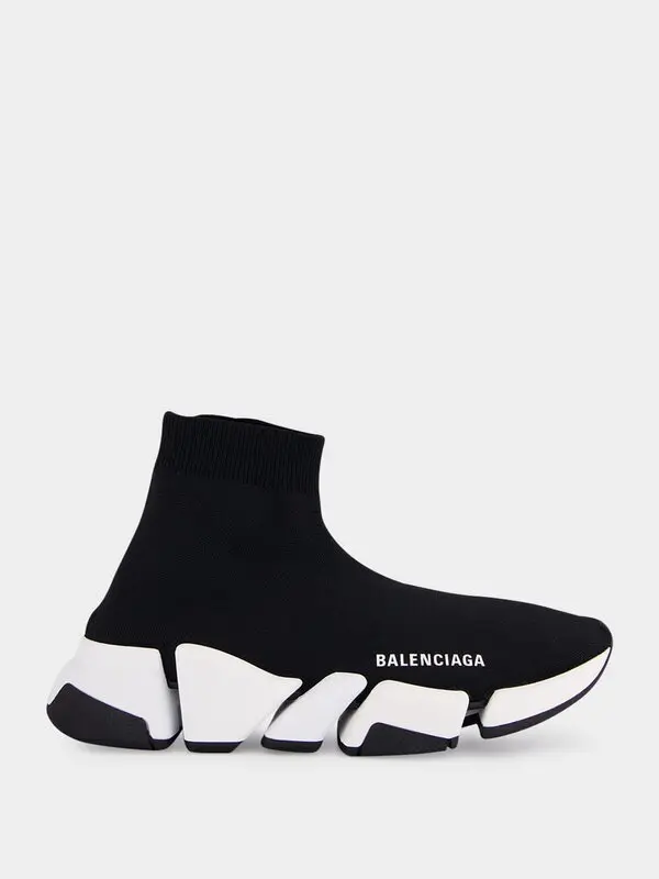 Balenciaga Speed 2.0 Knit Sneakers - Black