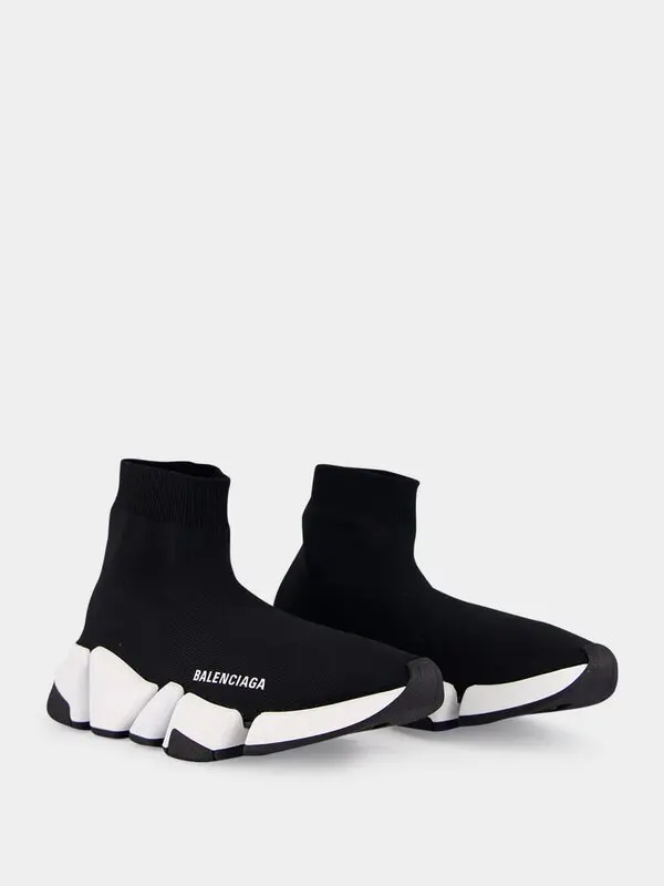 Balenciaga Speed 2.0 Knit Sneakers - Black