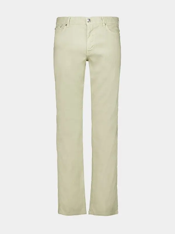 120% Lino Slim-fit Linen-blend 5-pocket Pants