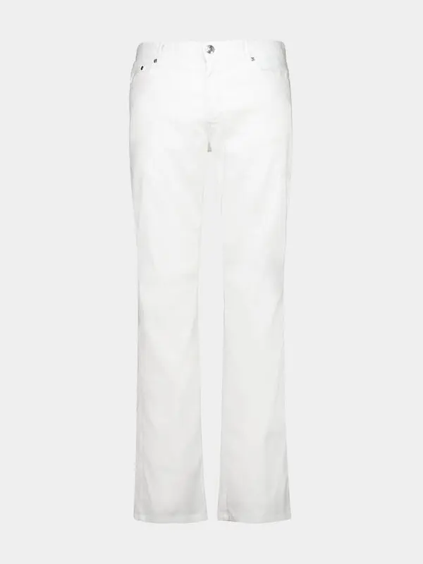 120% Lino Slim-fit Linen-blend Five-pocket Pants