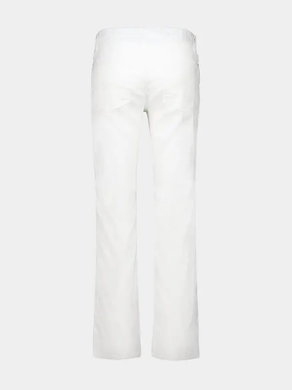 120% Lino Slim-fit Linen-blend Five-pocket Pants
