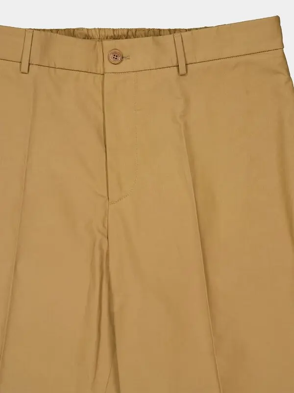 Moncler Technical Cotton Blend Trousers - Beige