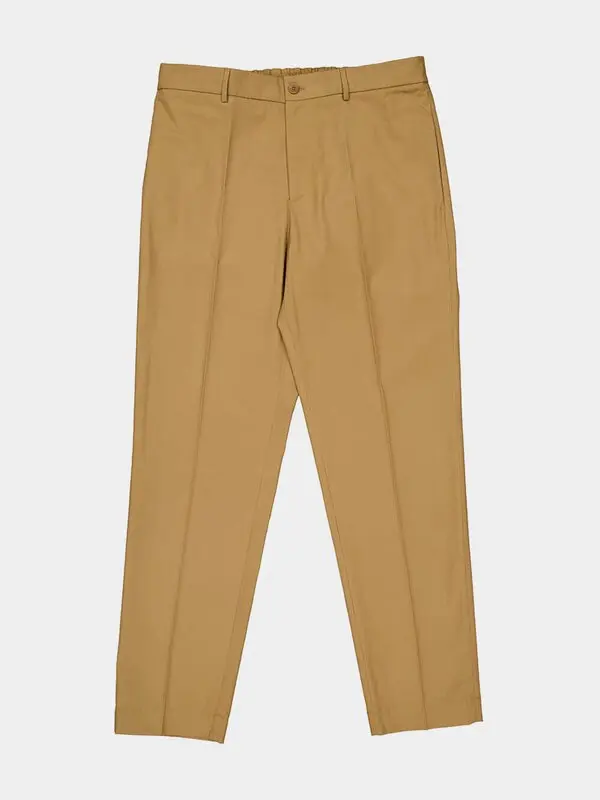 Moncler Technical Cotton Blend Trousers - Beige