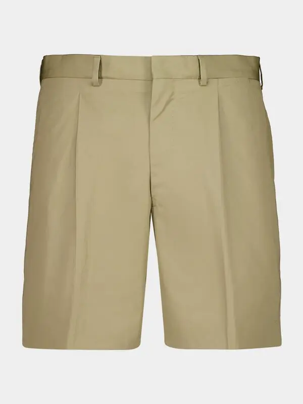 Prada Cotton Bermuda Shorts - Beige