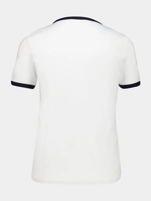 Marni Cotton Jersey T-shirt With Contrast Trims - White