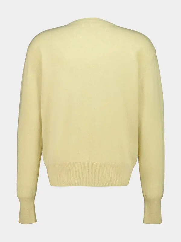 LEMAIRE Wool And Cashmere Crewneck Sweater - Yellow