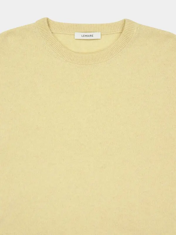 LEMAIRE Wool And Cashmere Crewneck Sweater - Yellow