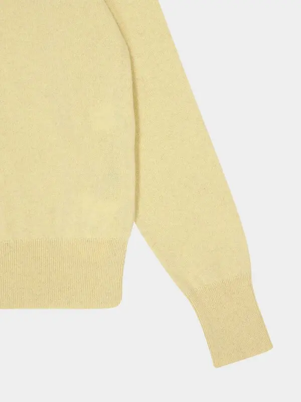 LEMAIRE Wool And Cashmere Crewneck Sweater - Yellow