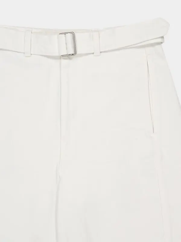 LEMAIRE Twisted Belted Denim Pants - White