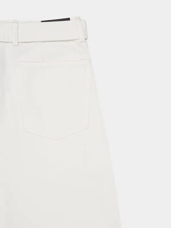 LEMAIRE Twisted Belted Denim Pants - White
