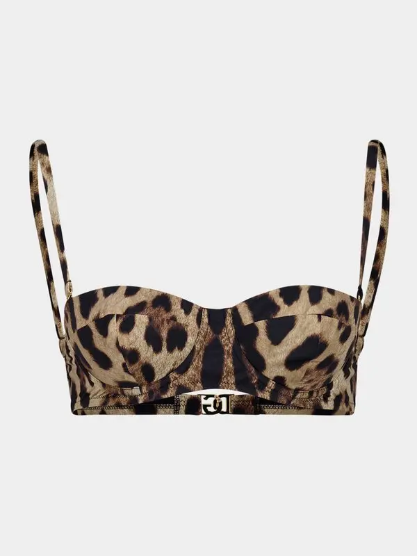 Dolce & Gabbana Leopard-print Balconette Bikini Top - Animal Print