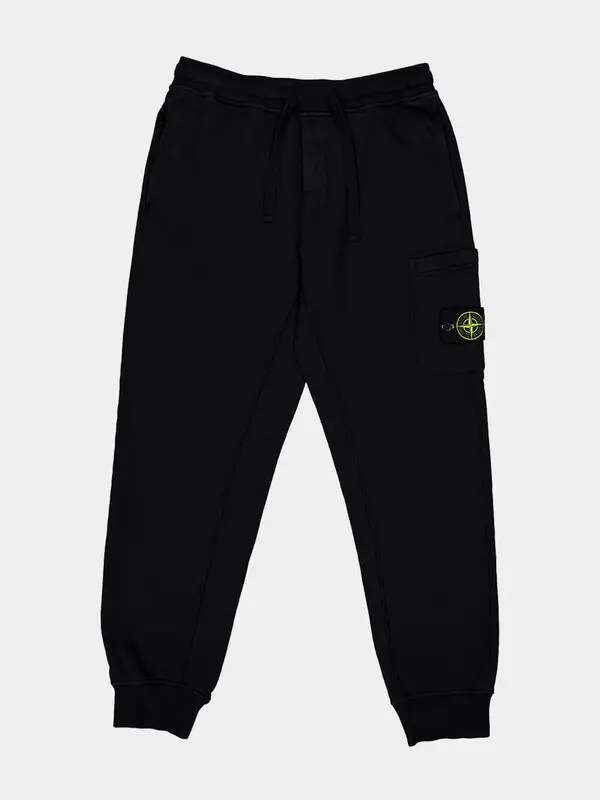Stone Island Cotton Joggers - Black