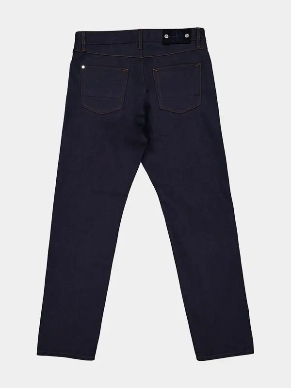 Stone Island Raw Cotton Denim Trousers - Blue